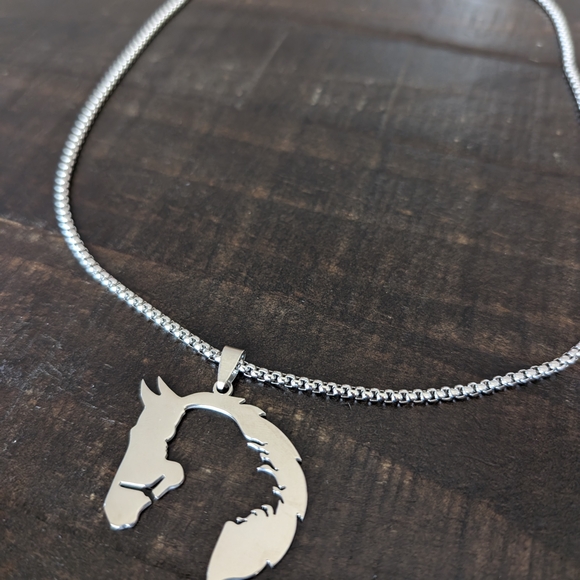 The Unbranded Brand | Jewelry | Stainless Steel Silver Horse Pendant ...